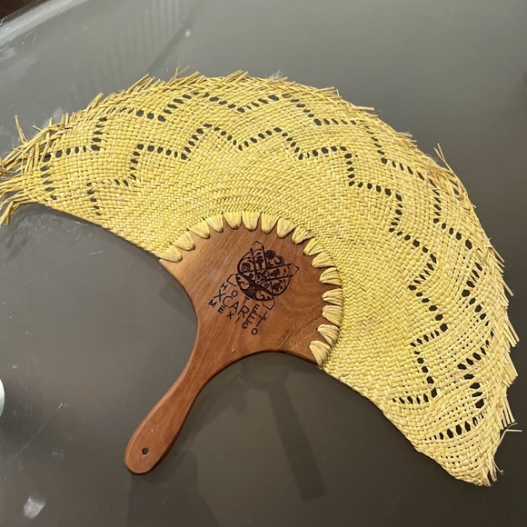 Other | Natural Handheld Fans Handmade From Hotel Xcaret Mexico | Poshmark